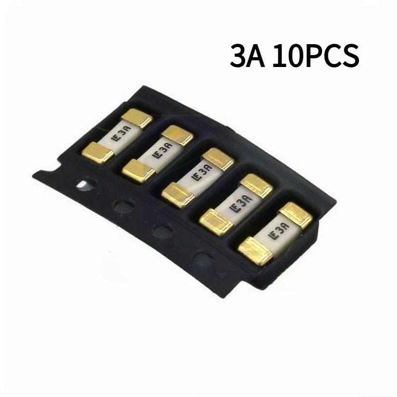 10PCS 1808 125V 0451 SMD Fast Blow Fuse Gold Foot 3A Ультра-быстрые предохранители