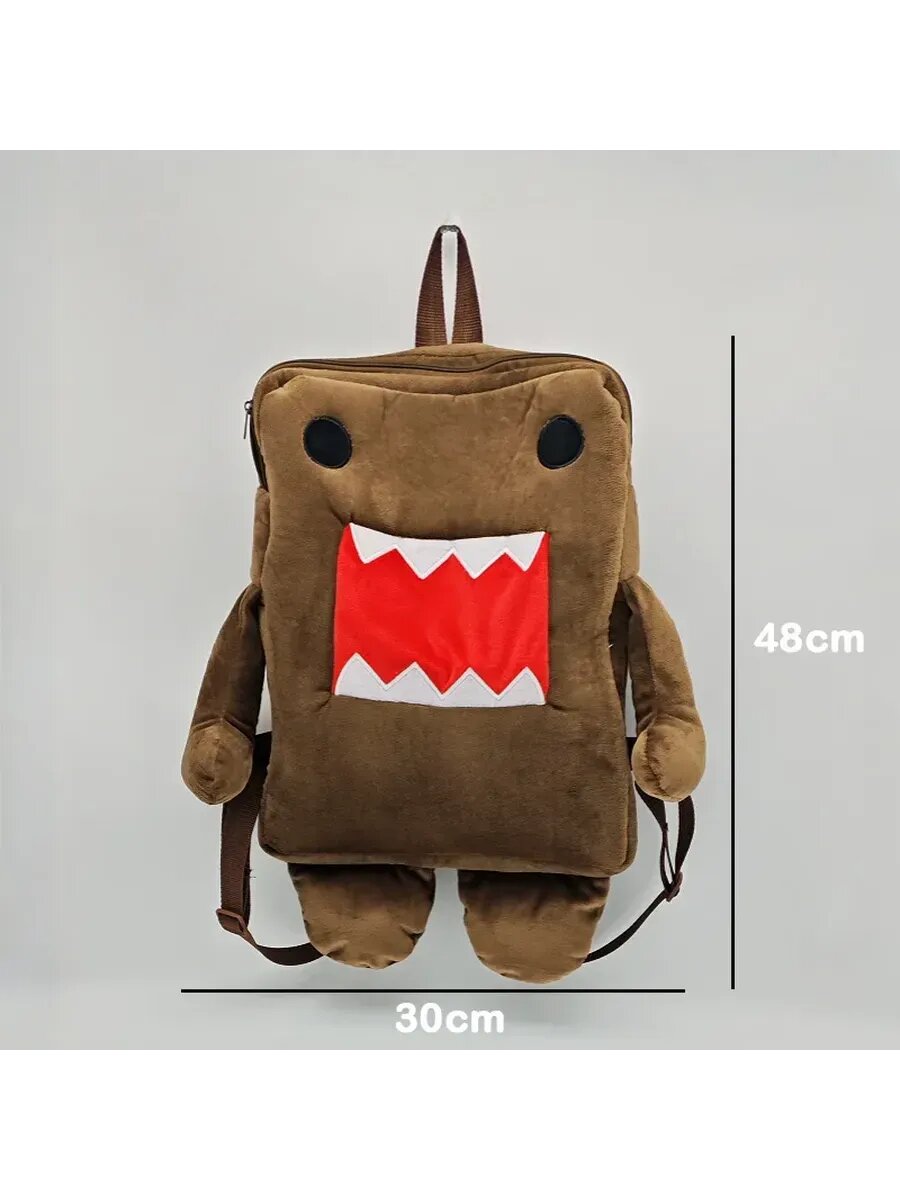 TreasuringU Domo Kun плюшевый рюкзак коричневый