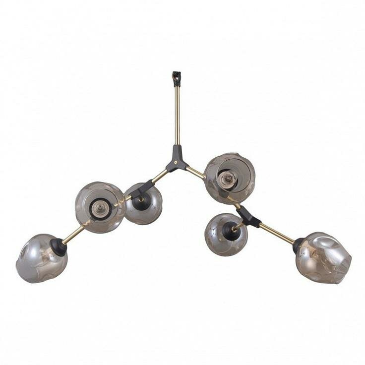 Люстра на штанге Omnilux Savelletri OML-93707-06 цвет золото, черный Накаливания, Светодиодные Модерн