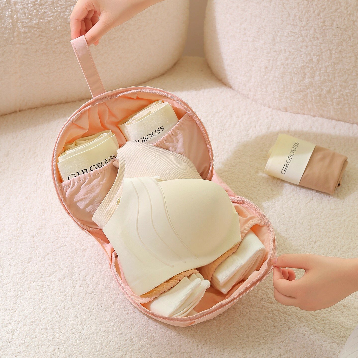 Сумка для хранения нижнего белья, дорожная сумка большой вместимости для личной одежды и носков, портативная дорожная сумка, органайзер для бюстгальтеров.