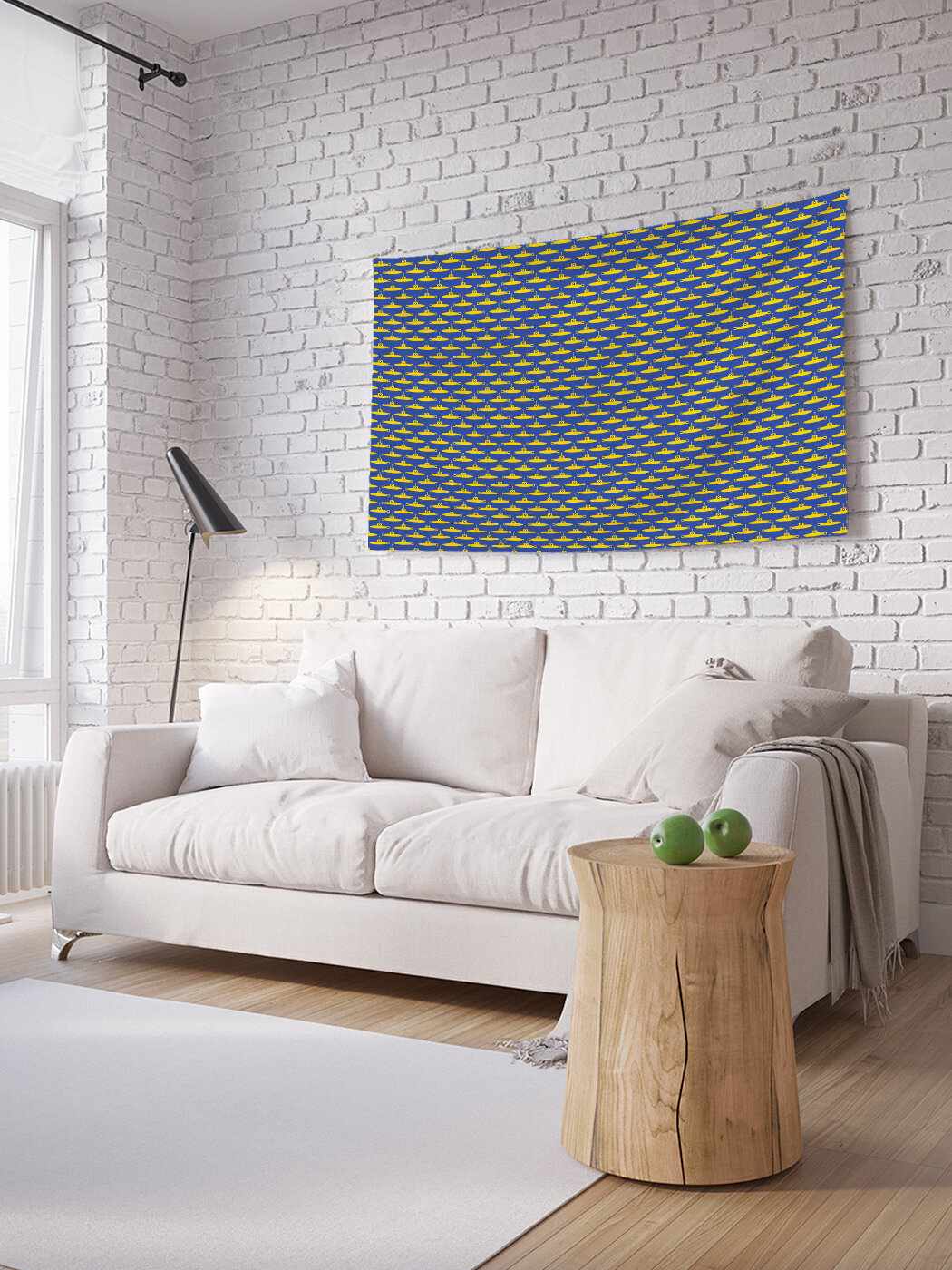 Горизонтальное фотопанно на стену "Подводные лодки", 150x200 см