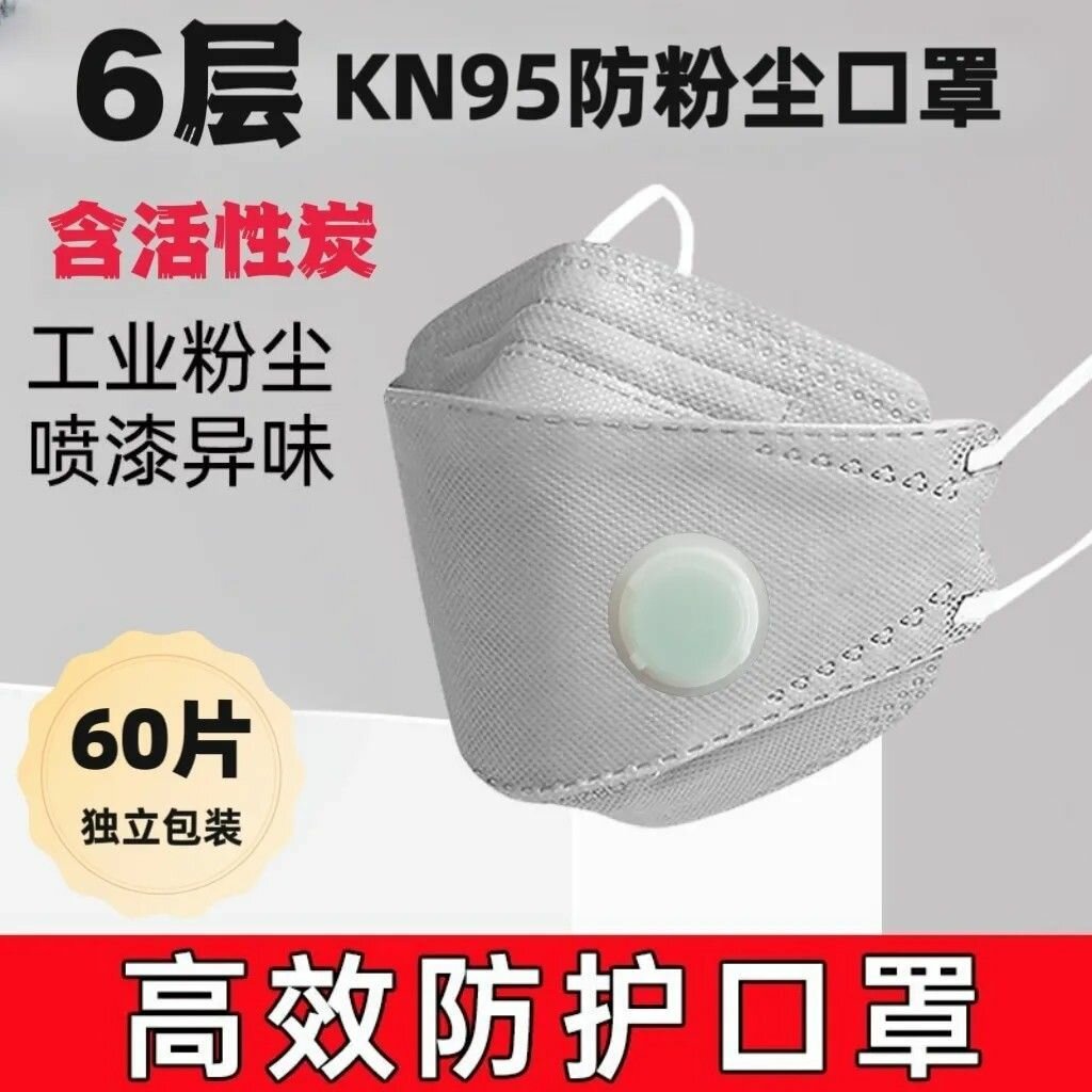 Маска KN95 с клапаном для дыхания в виде рыбьего рта для беременных женщин и столярных работ, маска с ушными петлями, маска для защиты от формальдегида