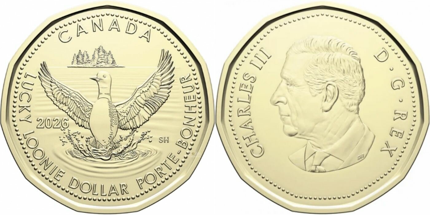 Канада 1 доллар, 2026 Счастливый канадский доллар