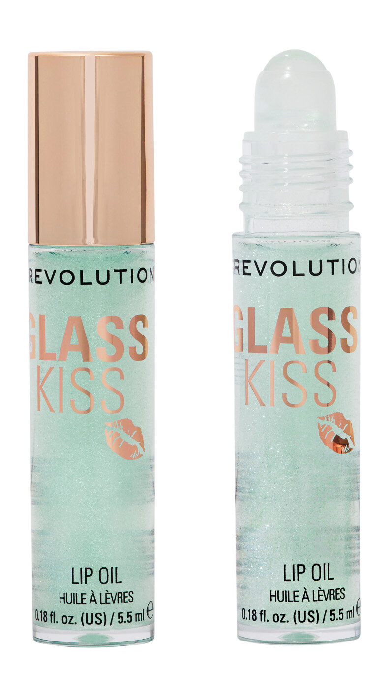 REVOLUTION MAKEUP Масло для губ Glass Kiss Lip Oil, 5,5 мл, Pixiedust Green Shimmer