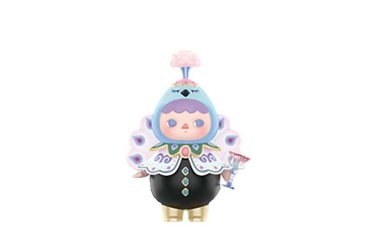 POP MART PUCKY Чайная вечеринка животных, одиночный слепой бокс, Confirmed-Peacock Baby (Open)