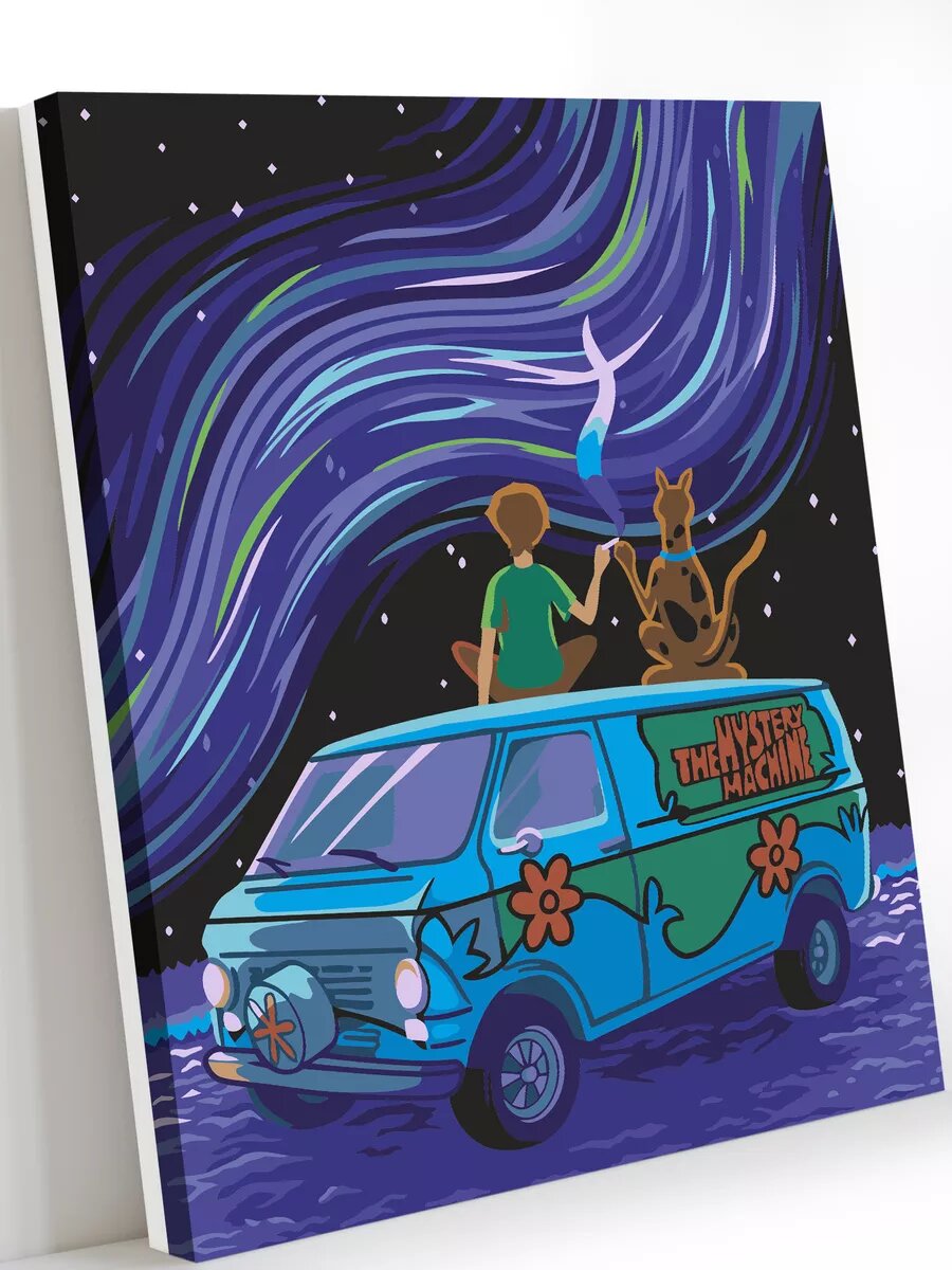 Скуби и Шегги Картина по номерам на холсте 40х50 см