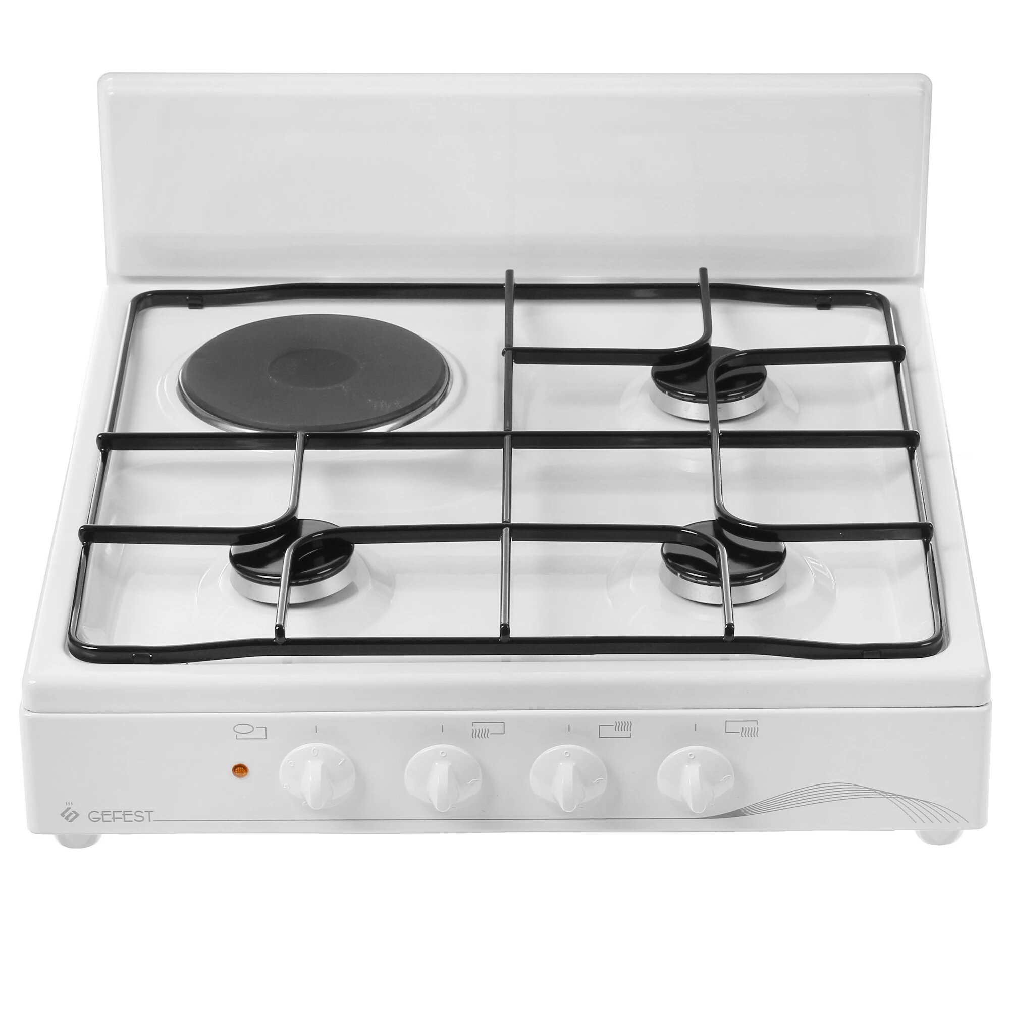 Комбинированная настольная плита GEFEST ПГЭ 910-01, эмаль, белый