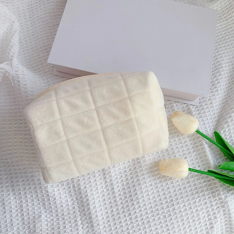Плюшевая косметичка Белый, White