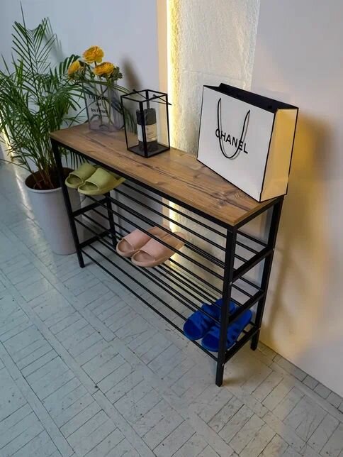 Обувница, этажерка для обуви в прихожую из металла