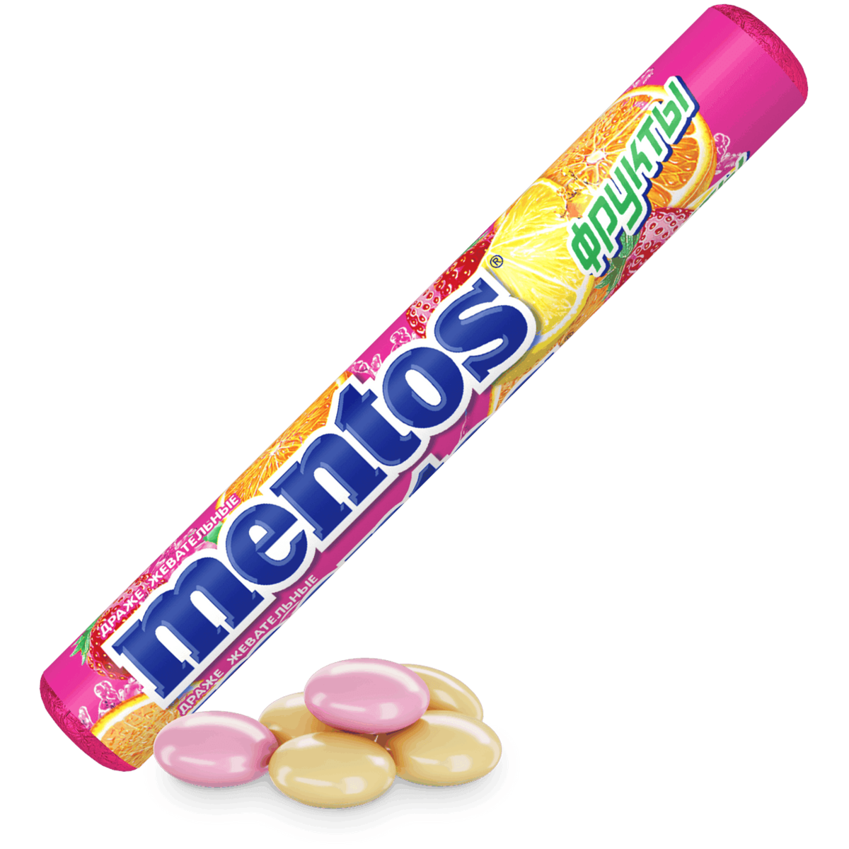 Жевательные драже Mentos Фрукты 37,5 г