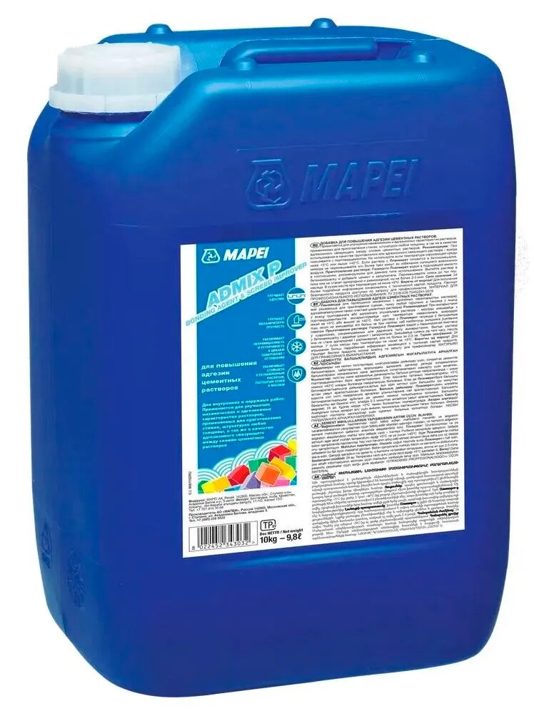 Admix P (Planicrete) MAPEI латексная добавка пластификатор для растворов 10 кг