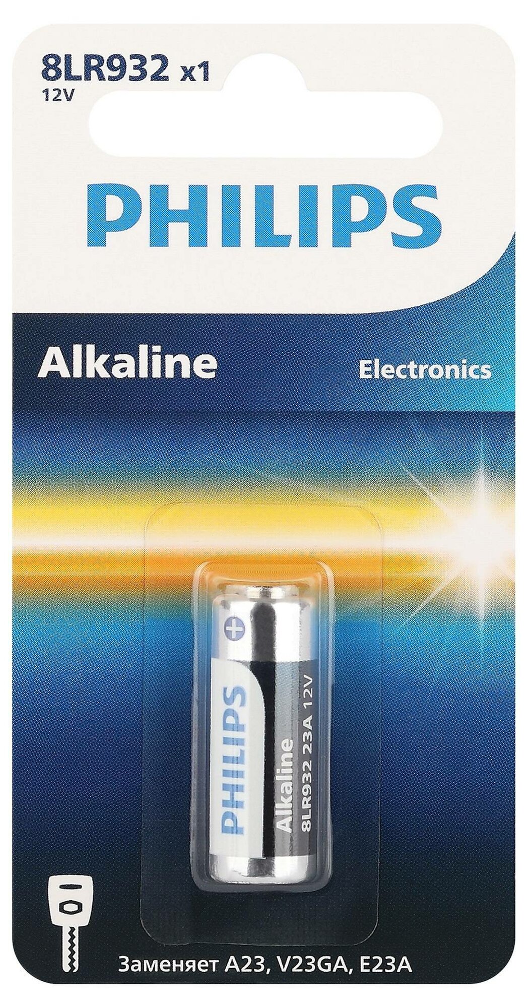 Philips Батарейки 8LR932/51 алкалиновые 12v, MN21-1BL (1/20/200/16800). Блистер 1 шт.