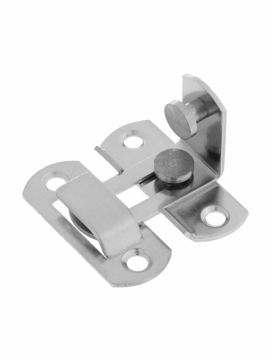 Шпингалет накладной тундра, угловой, размер 41×32 мм, цвет хром