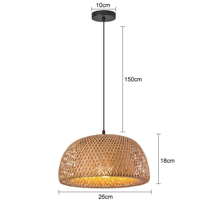 Бамбуковый Подвесной Светильник В Стиле Бохо, Винтажный Абажур Из Веревки С Морскими Водорослями