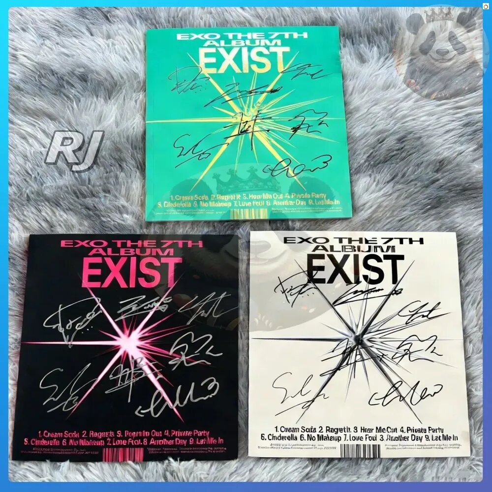 Официальный 7-й альбом EXO с автографами группы EXIST Comeback Edition