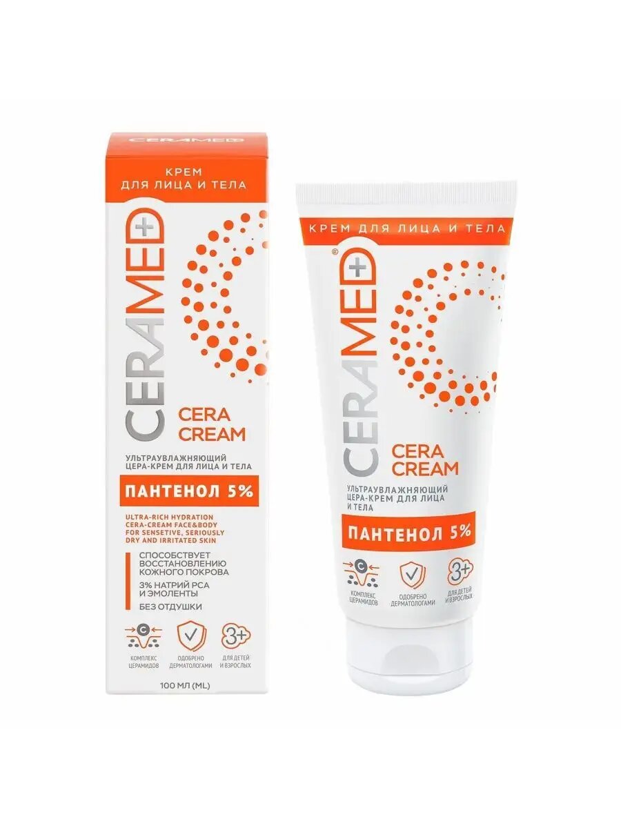 Крем для лица и тела Ceramed с Д-пантенолом 100 мл