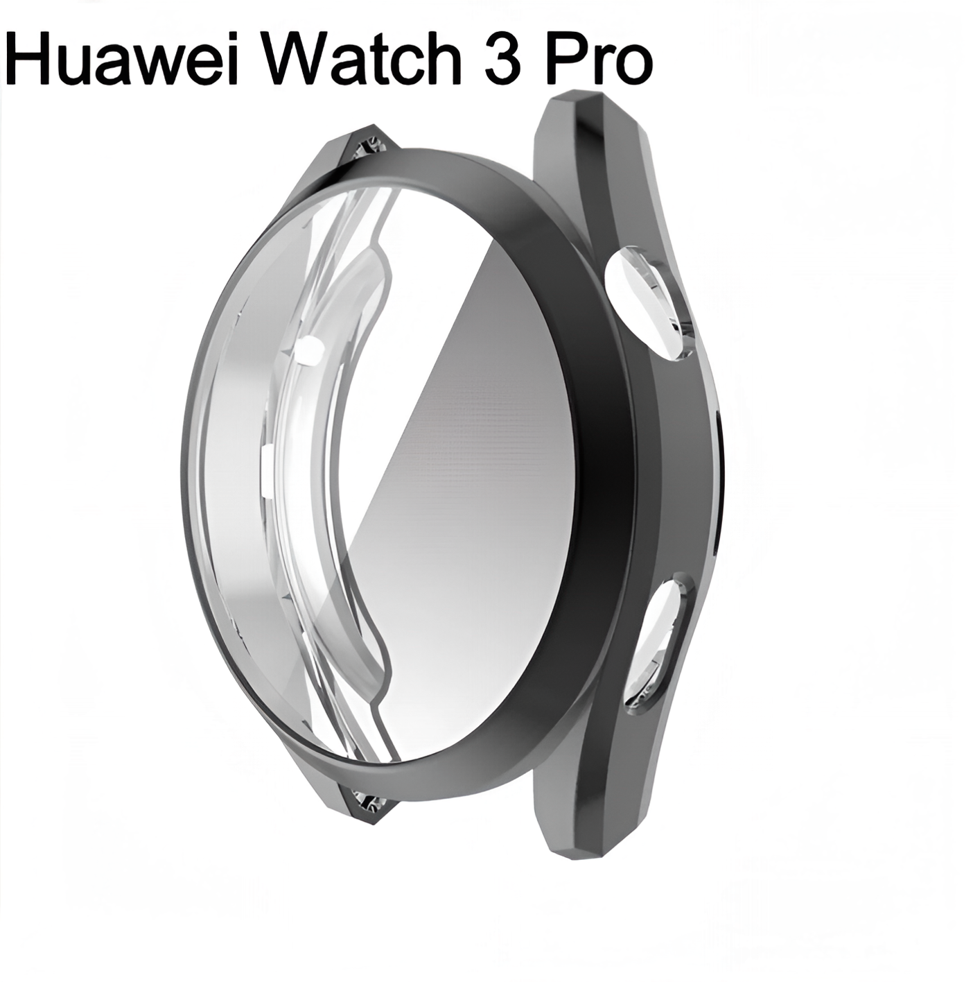 Защитный бампер-чехол MyPads Protect из тончайшего и прочного силикона для HUAWEI Watch 3 Pro черный
