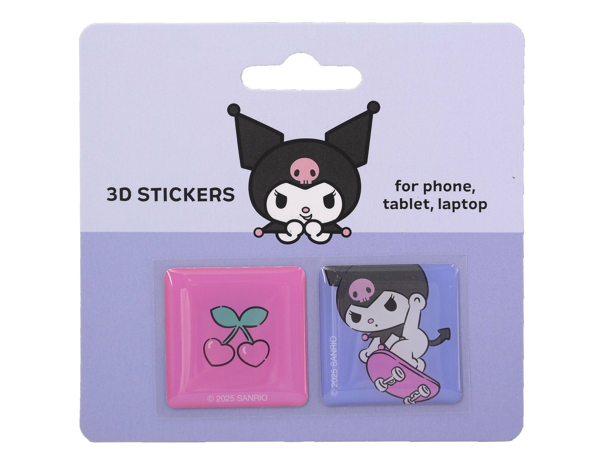 3D стикеры Sanrio Скейт и Вишня (2 шт)