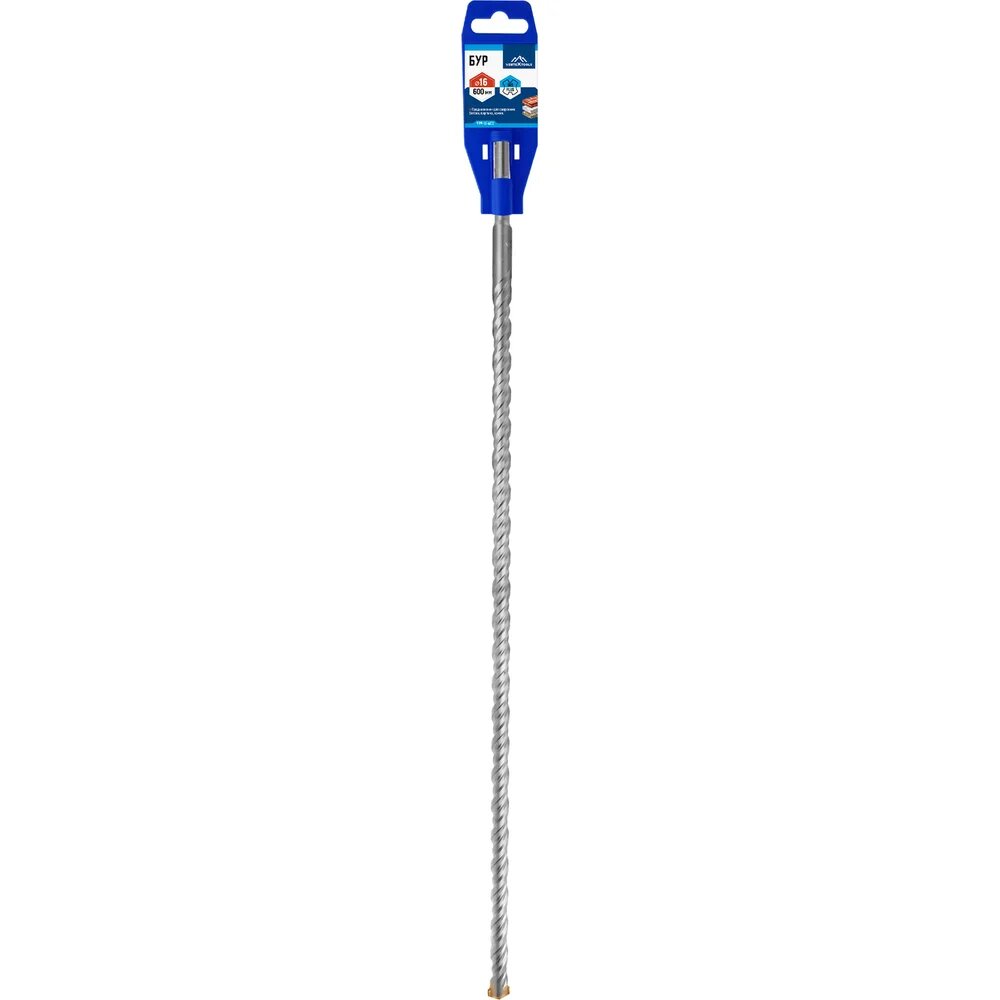 Бур SDS-plus (16х600 мм) Vertextools 999-16-600, двухгранный хвостовик, сверление бетона и кирпича, инструмент