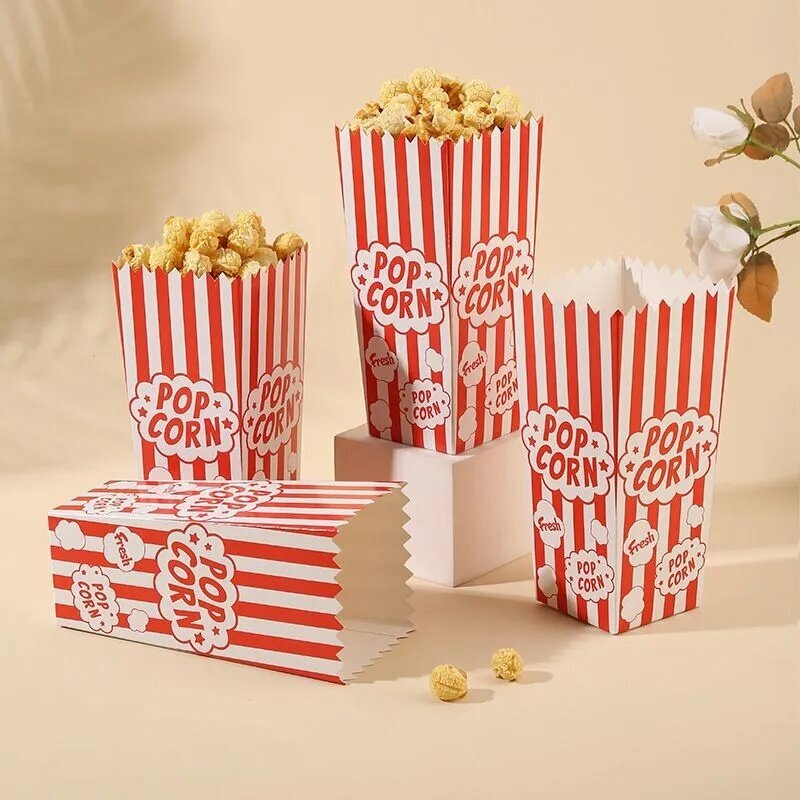 Одноразовые бумажные стаканчики, коробки для попкорна