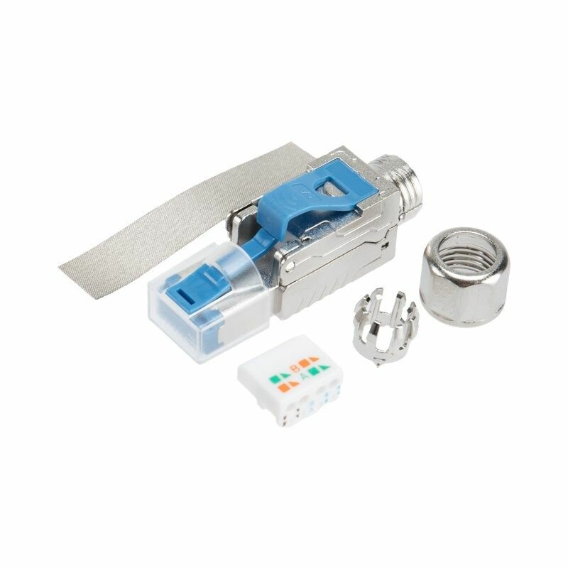 Разъем RJ-45(8P8C) полевой заделки под витую пару, FTP, CAT 6А (50 "/ 50 микродюймов) серия PRO REXANT