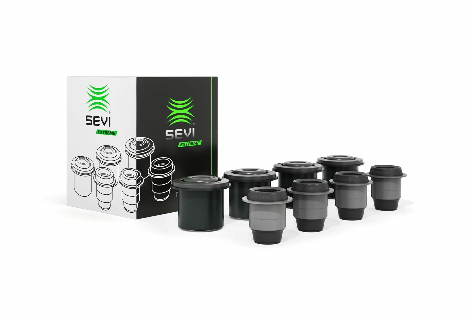 Комплект шарниров рычагов передней подвески (8 шт.) SEVI EXTREAM, арт. 1204-4040 для ВАЗ 2123 (Chevrolet Niva), 21214, урбан (нового образца)