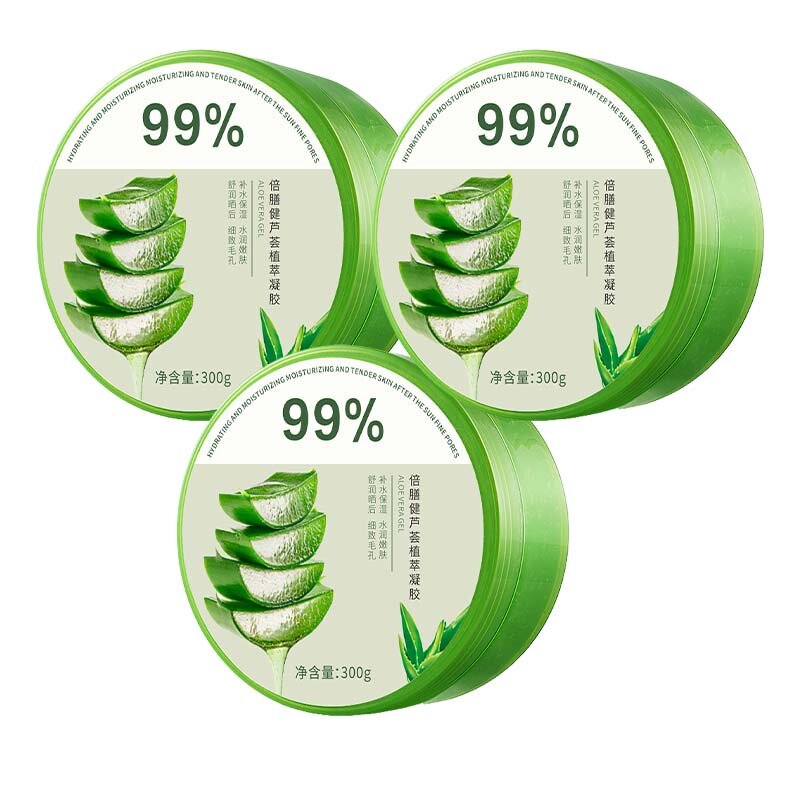 Гель-крем для лица унисекс BEISHANJIAN Aloe Vera Gel 300g * 3 Bottles, против акне увлажняющий контроль себума