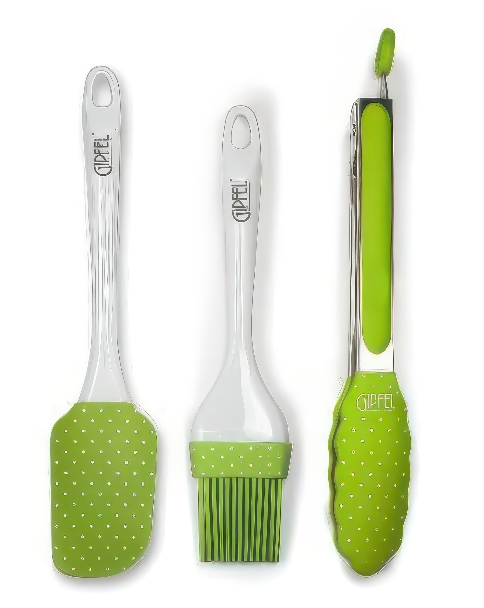 Набор кухонных аксессуаров Gipfel Sinty 6334, нержавеющая сталь, зеленый/белый