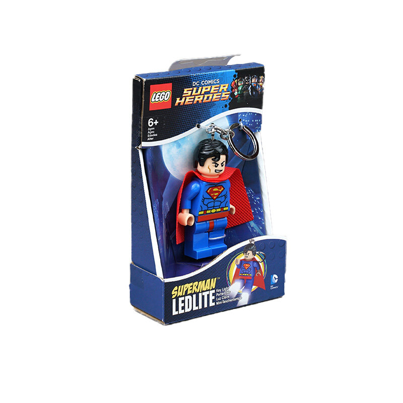 Брелок-конструктор унисекс LEGO Супермен, светящийся в темноте, 300 деталей, LGLKE39, 5761784