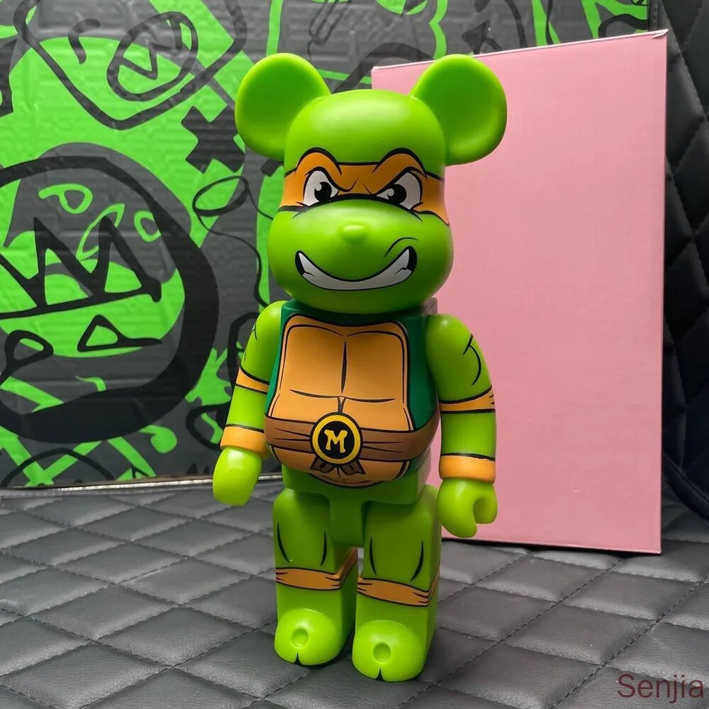 Игрушка Bearbrick Черепашки Ниндзя Микеланджело 28см-Массовый бутик