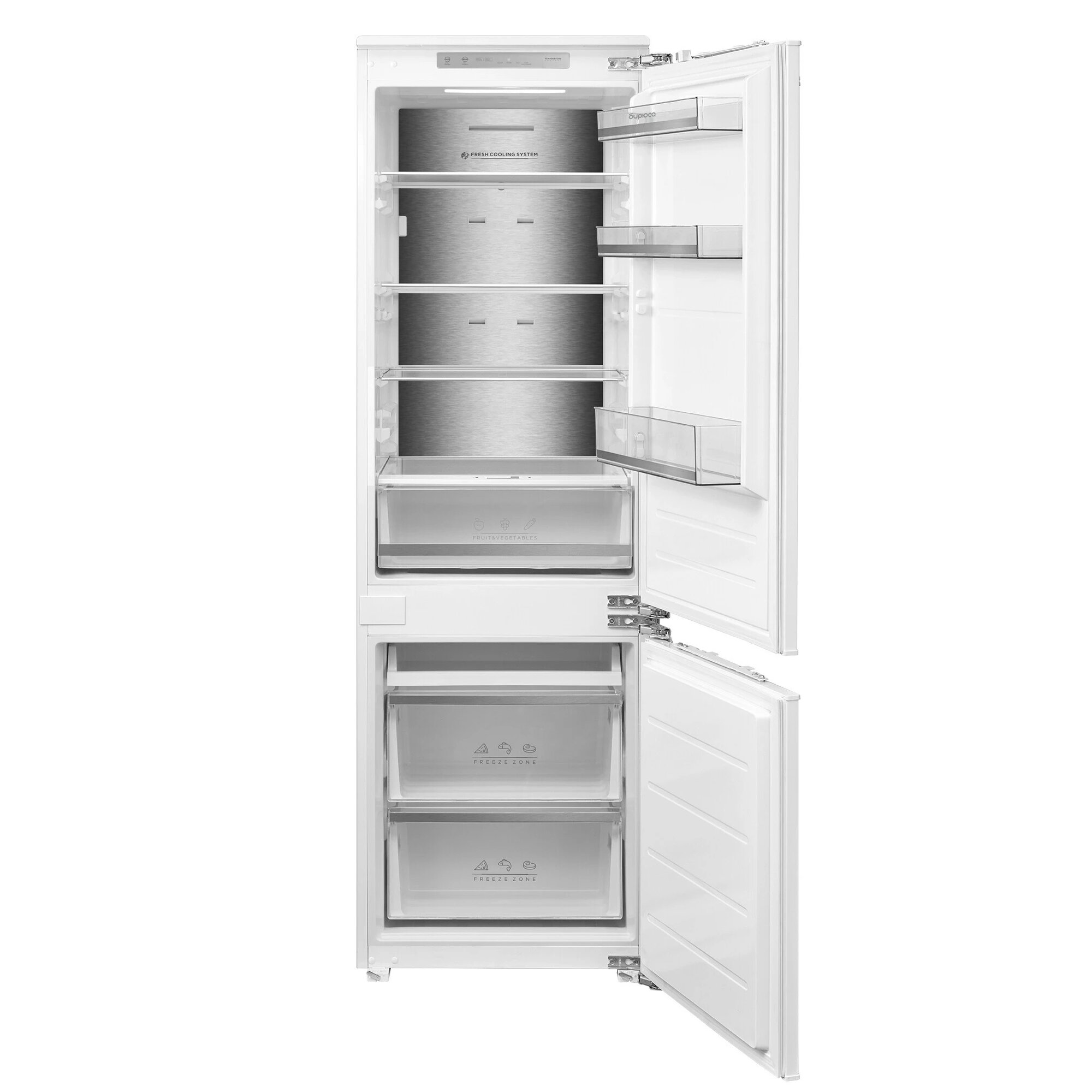 Холодильник Бирюса BI 267, белый, встраиваемый, двухкамерный