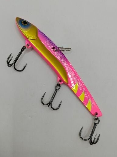 Блесна JACKALL BIGBACKER METAL VIBRATION, цикада,105мм, 35г, приманка на щуку, окуня, судака