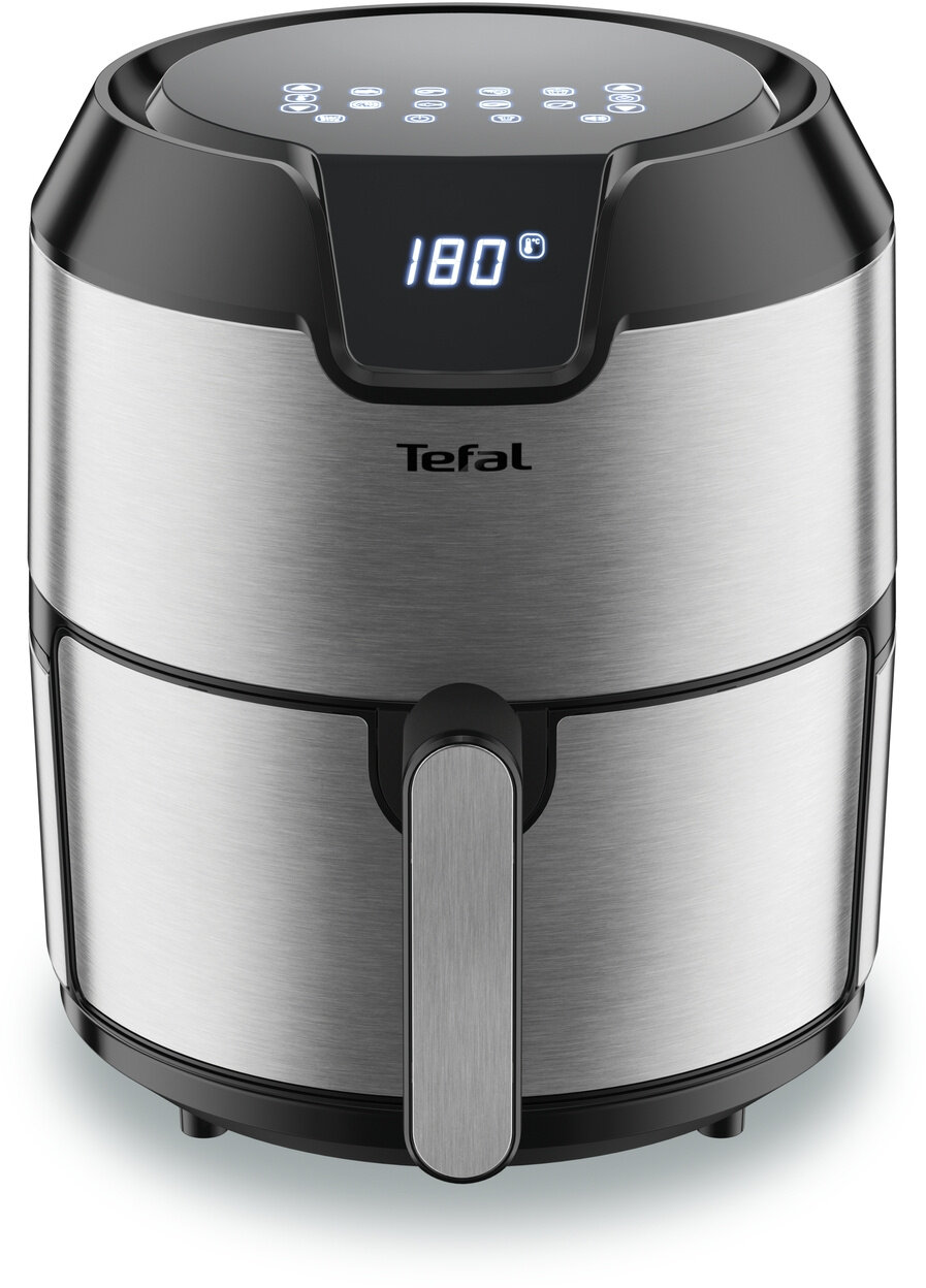 Аэрогриль Tefal EY401D15, мощность 1500Вт, серебристый/черный, металлический корпус
