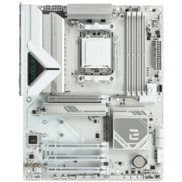 Материнская плата GIGABYTE B850 EAGLE WIFI7 ICE, AM5, AMD B850, 4xDDR5, 4xSATA, 3xM.2, 1xPCIe 5.0 x16, DisplayPort, HDMI, 1x2.5Gb LAN, USB Type-C, Wi-