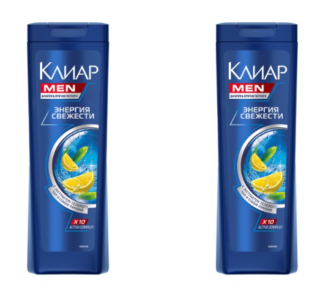 Клиар Шампунь Энергия свежести, мужской, 400 мл, 2 шт.