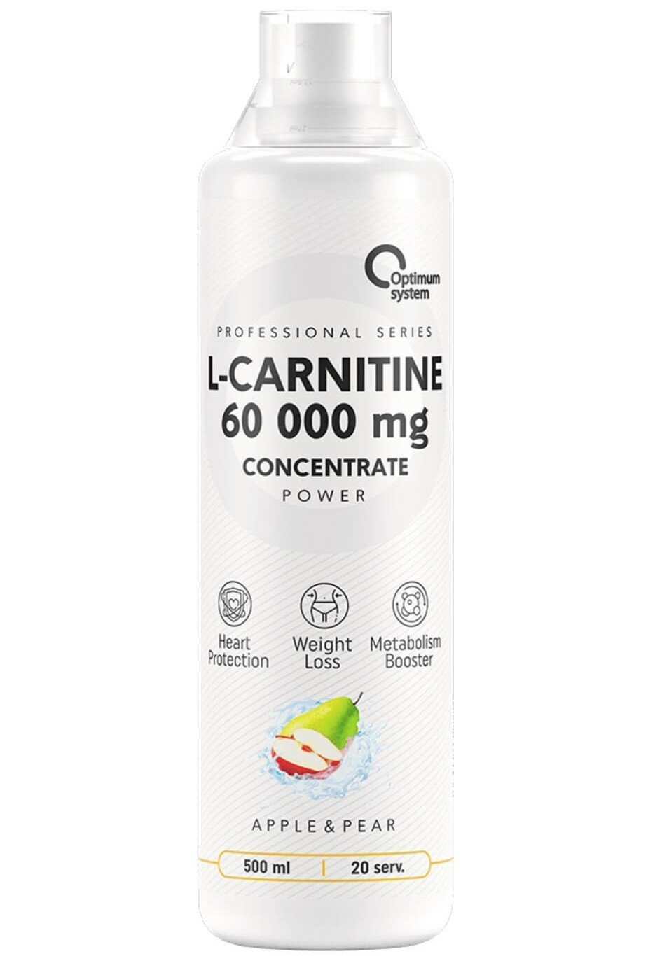 Optimum System L-Carnitine Concentrate 60000 POWER 500 мл (Яблоко-Груша)