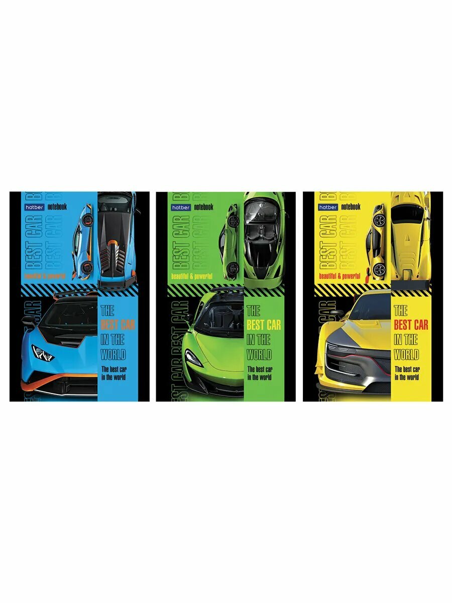 Блокнот А6 40 листов клетка на склейке 3 шт.