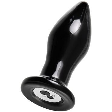 Sexus Glass Стеклянная вибровтулка 10,5 см, черная Классической формы