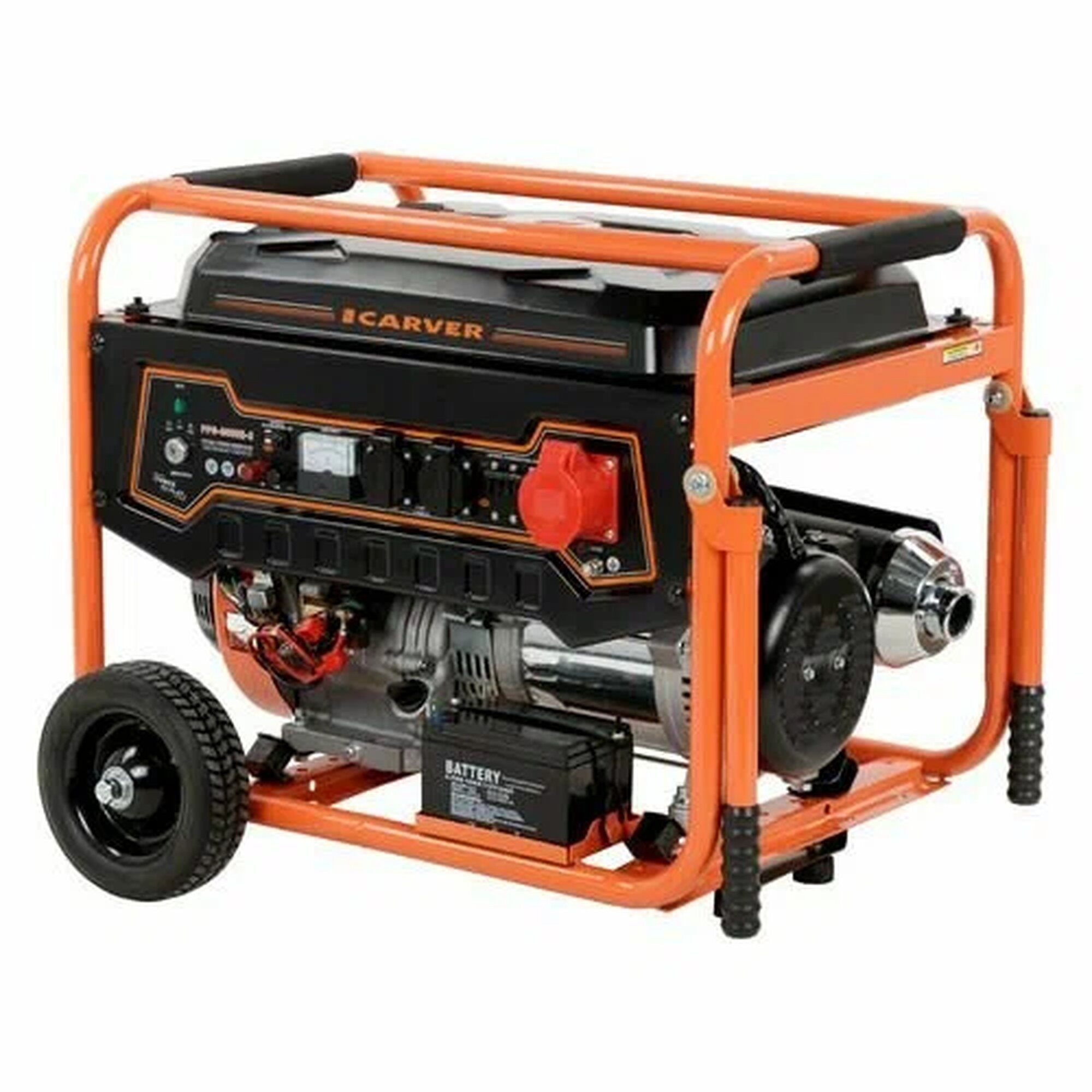 Генератор Carver PPG-8000E-3, 6 кВт, бензиновый, с электростартером — фото 1