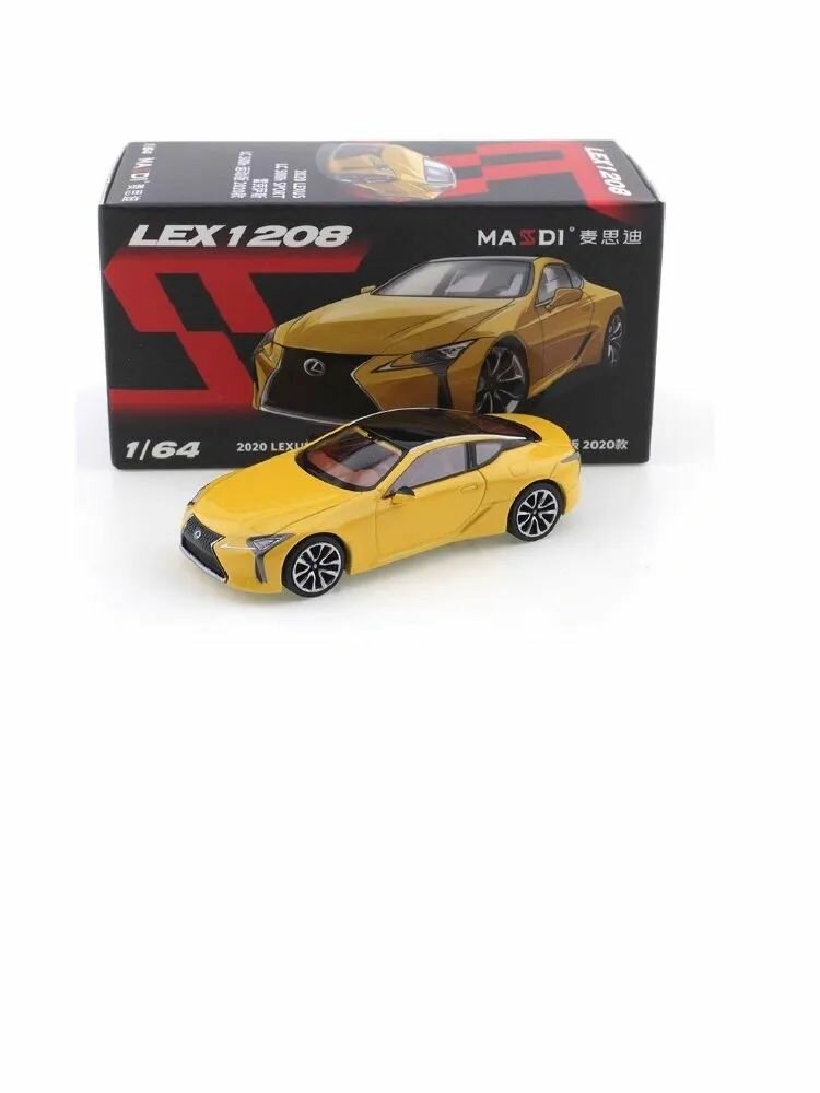 Машинка коллекционная Masdi LEX1208 2020 LEXUS LC 500h SPORT yellow