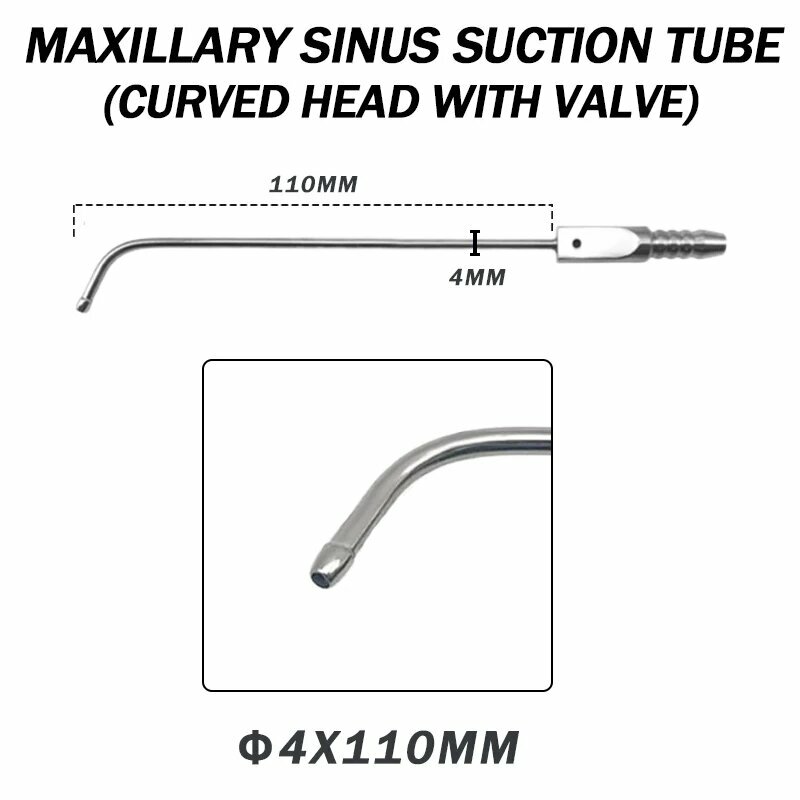 Трубка для аспирации пазух curved valve 4mm