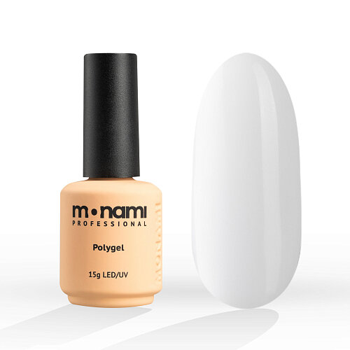 Жидкий полигель "Monami" Liquid PolyGel №02, износостойкий, белый 15г