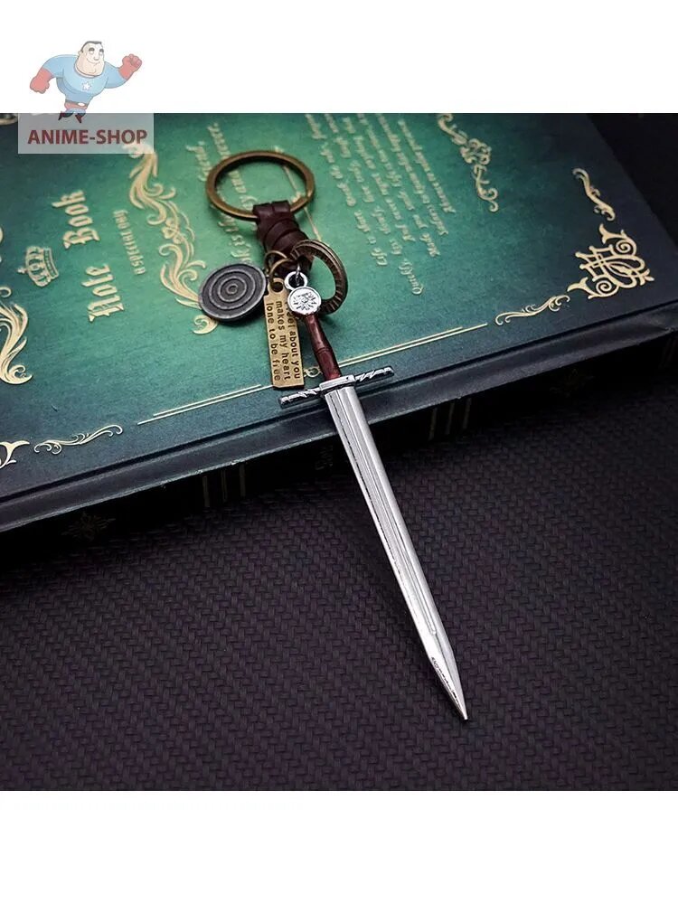 Фигурка Меч брелок из металла для аниме фанатов, серебристый, размер 8 см, ANIME-SHOP