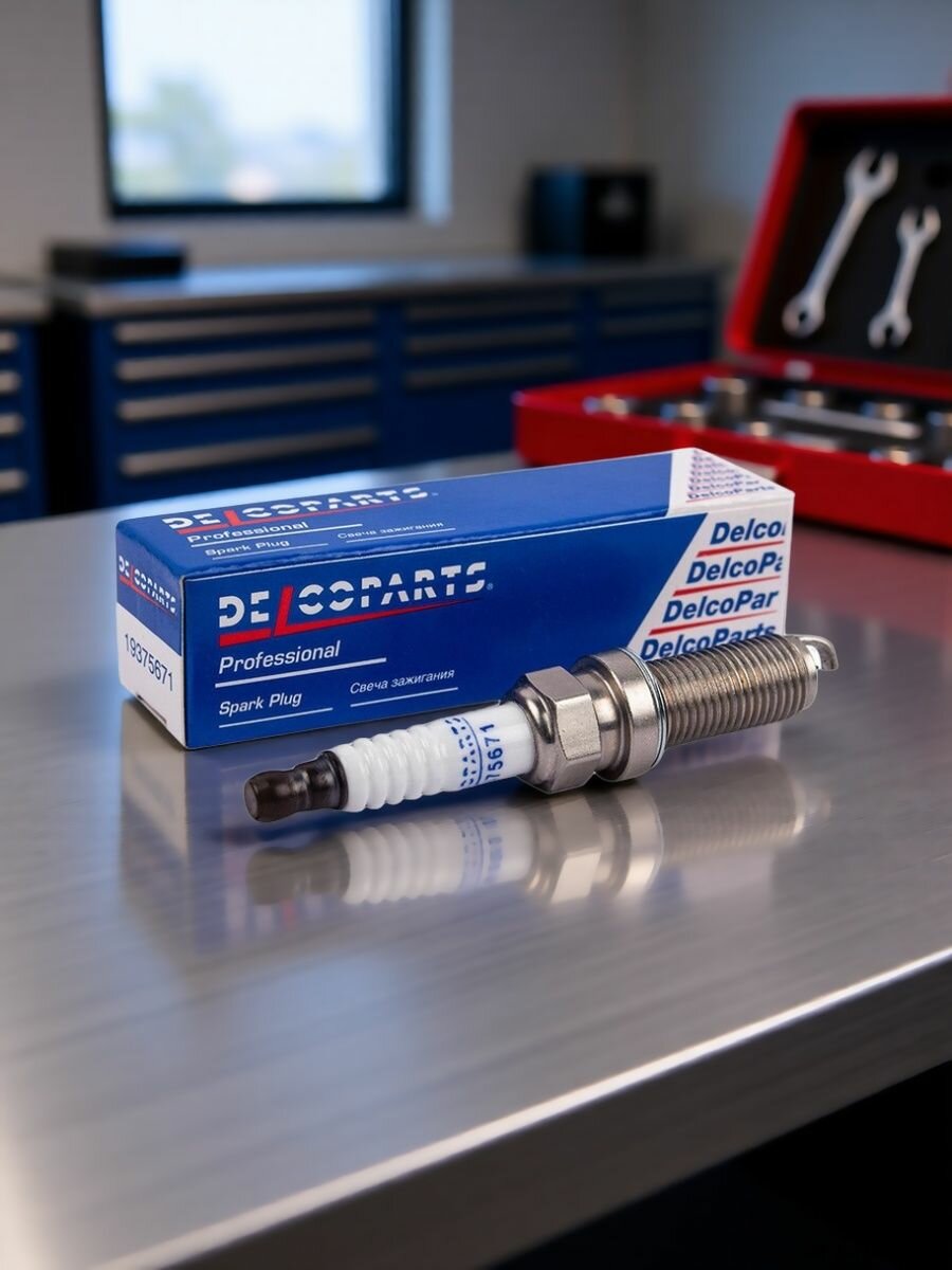Свеча зажигания с платиновым электродом для Ниссан Кашкай, Тиида, Ноут, Тойота Королла, Рав4, Nissan QASHQAI, TIIDA, NOTE; Toyota COROLLA, RAV4, DelcoParts 19375671