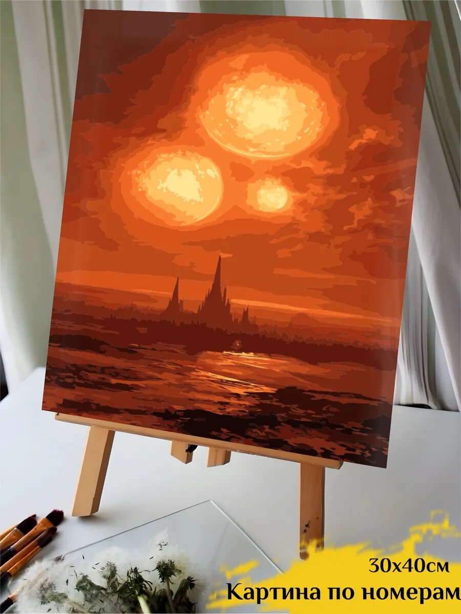 Картина по номерам солнце
