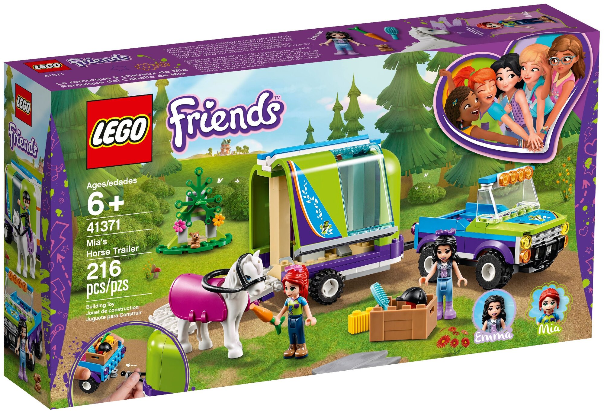 Конструктор LEGO Friends 41371 Трейлер для лошадки Мии, 216 дет.