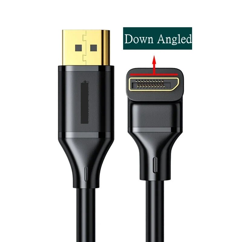 UXG Кабель DisplayPort DP 1.4 1.5 м/3 м 90 градусов Down Angled, 3 м