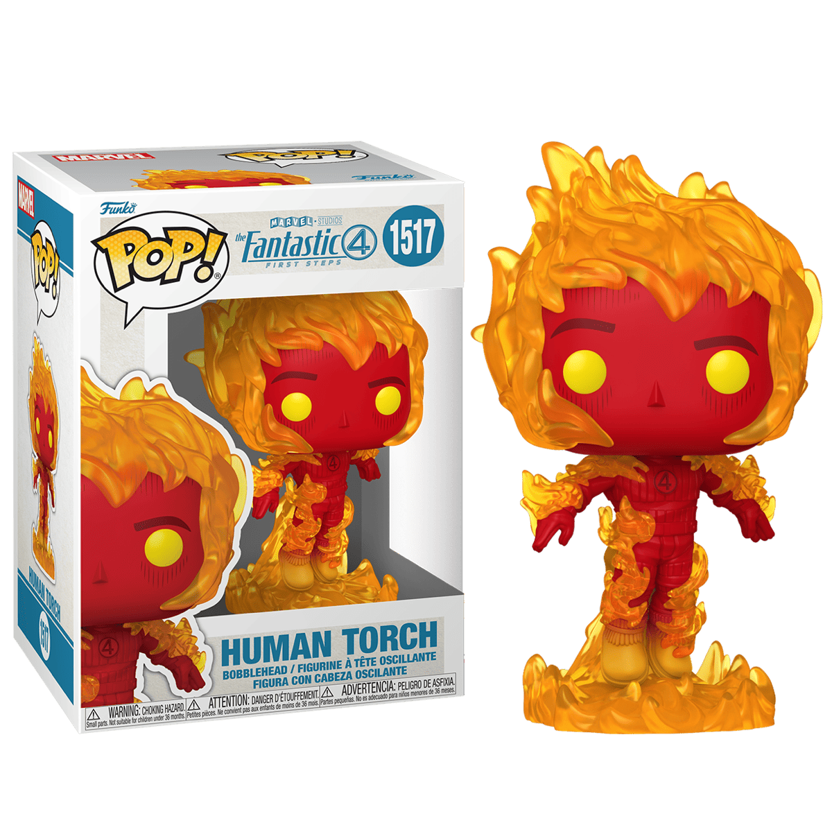 Фигурка Funko POP! Human Torch 83586 (1517) Фантастическая четвёрка — Человек-факел — фото 1