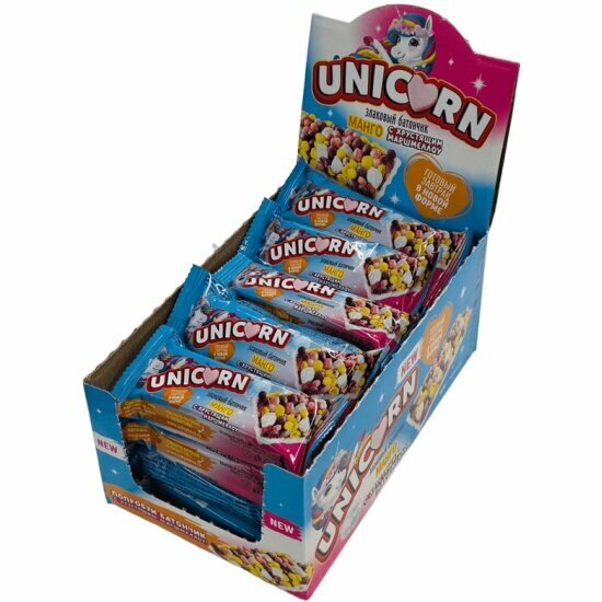 Unicorn Батончики Батончик злаковый UNICORN Манго с маршмеллоу, 22 г (20 шт в упаковке)