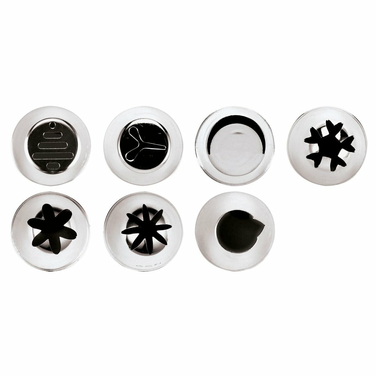 Набор кондитерских насадок №3, 7 штук, D основания 31 мм, нерж. сталь, Paderno.